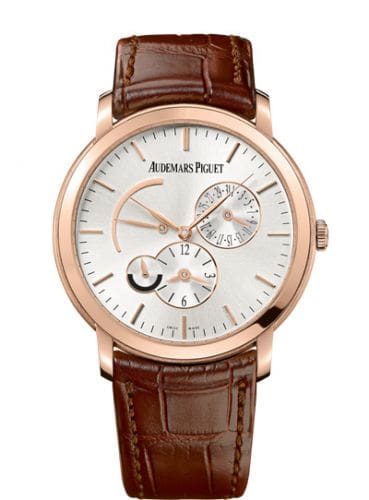 Audemars Piguet Jules Audemars 26380 Dual Time Pink Gold Silver 26380OR ...