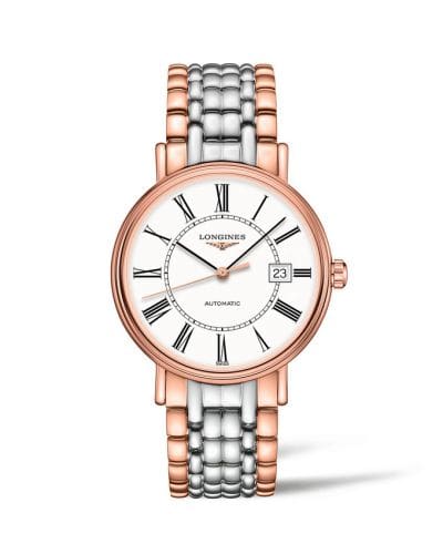 Longines Presence 40 Automatic PVD Red / White - Roman / Bracelet L4 ...